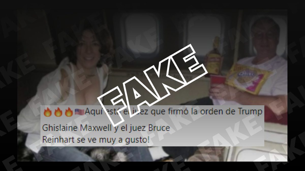 La falsa foto de Bruce Reinhart y Ghislaine Maxwell