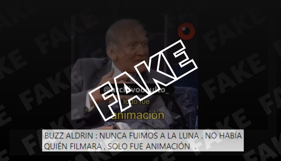 Buzz Aldrin no dijo en una entrevista que no llegó a la Luna