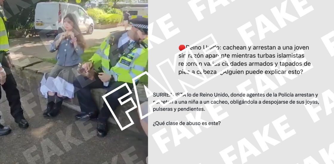 El arresto policial de esta joven en Reino Unido no es actual