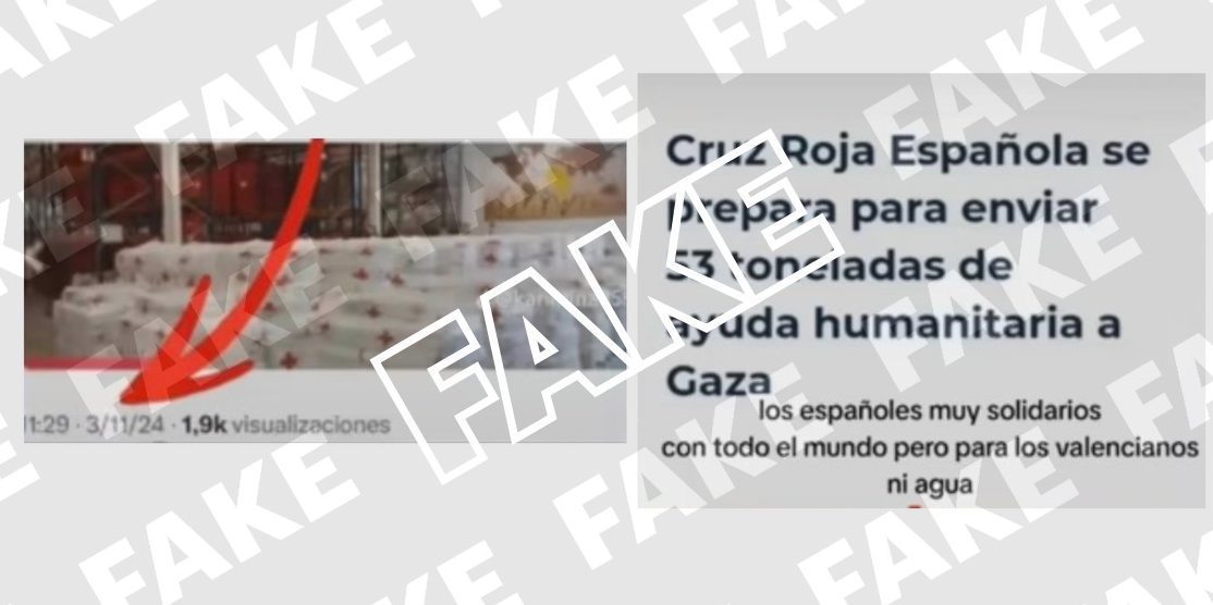 Esta ayuda de Cruz Roja a Gaza no es durante la dana en Valencia