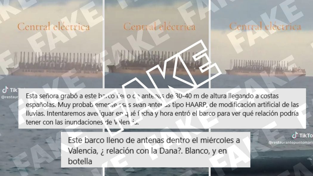 No es un barco “con antenas del proyecto HAARP” en Valencia