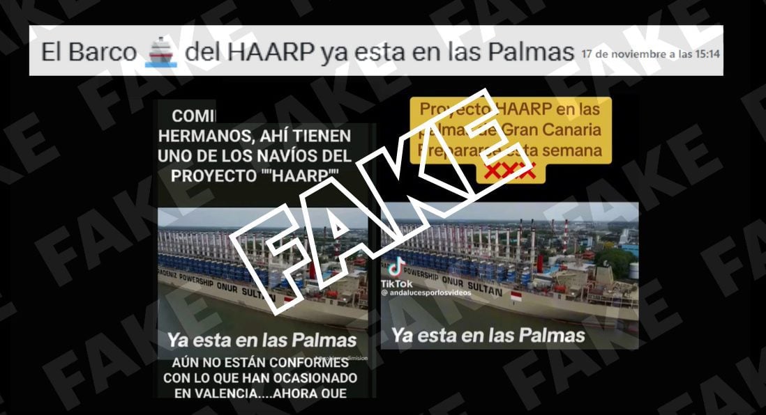 No es un barco de HAARP ni está en Las Palmas en noviembre