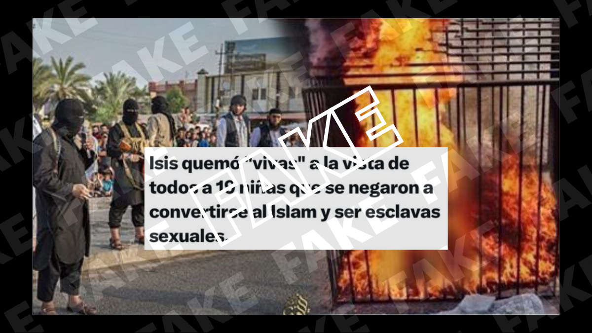 Esta foto no muestra la quema de 19 niñas por parte de ISIS