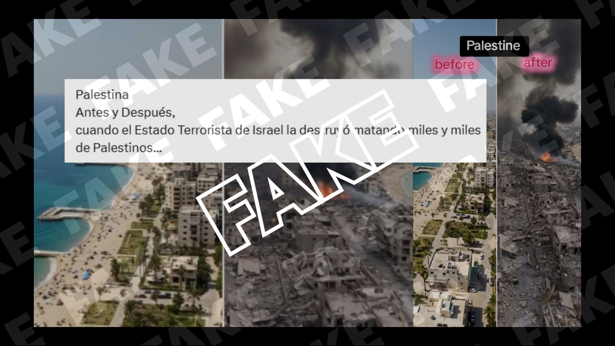Este vídeo del antes y el después de Gaza tiene indicios de IA
