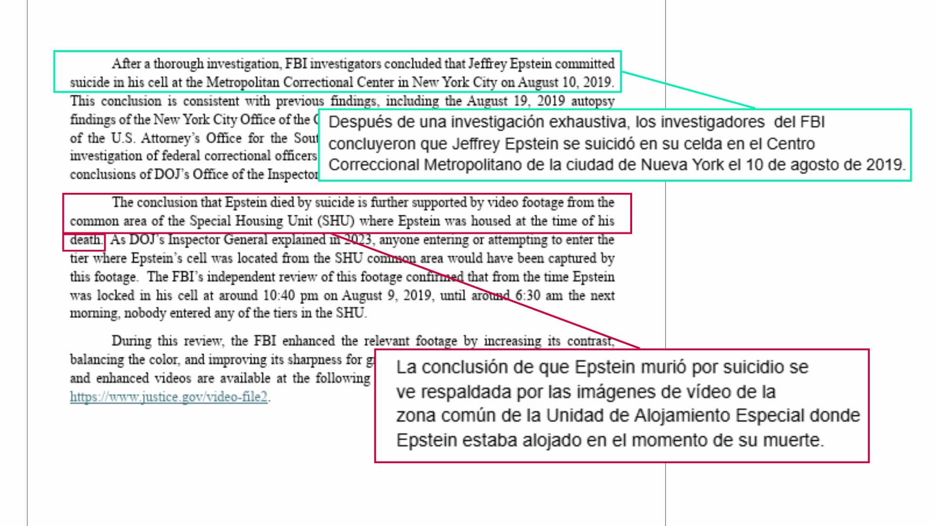 El FBI confirma que la "lista de clientes" de Epstein no existe