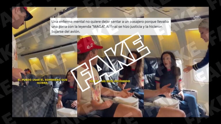 Los pasajeros del avión que discuten por la gorra de MAGA son actores