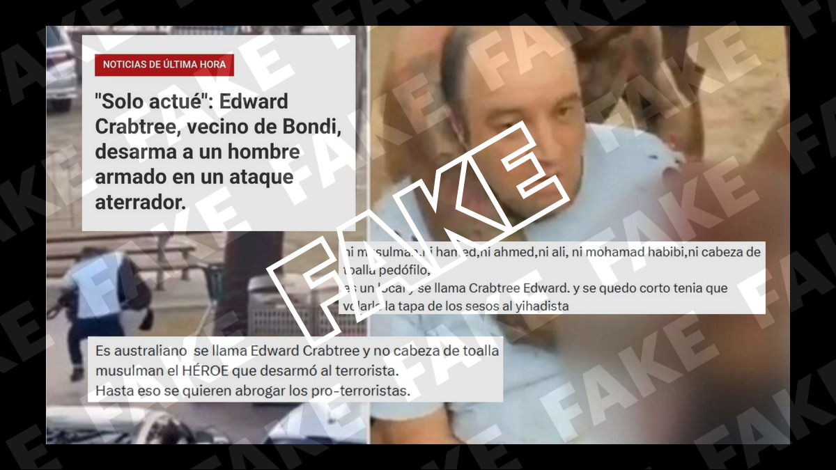 Edward Crabtree no desarmó a uno de los tiradores en Australia