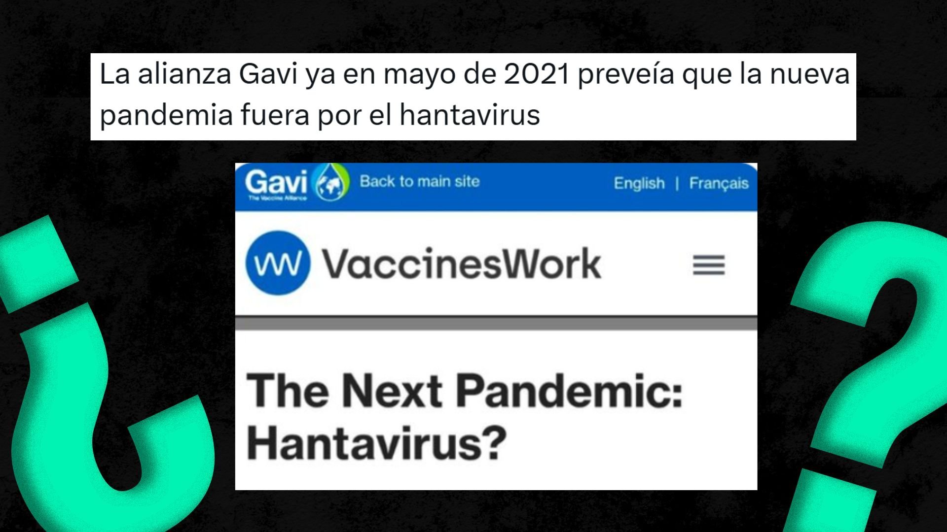 Qué dijo en 2021 la asociación Gavi sobre una pandemia de hantavirus